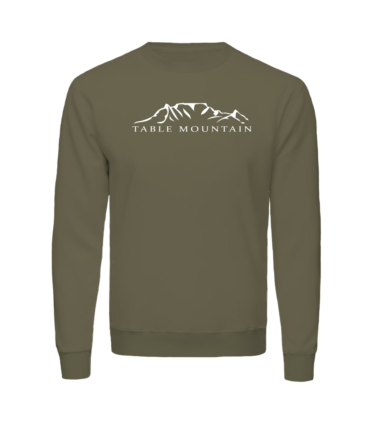 Table Mountain Unisex Sweater - Olive | Sweater | Table Mountain Shop